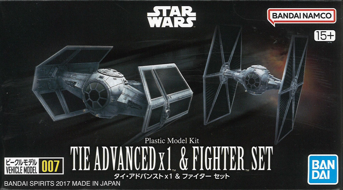 Star Wars Vehicle Model 007 Tie Advanced X 1 & Fighter Set